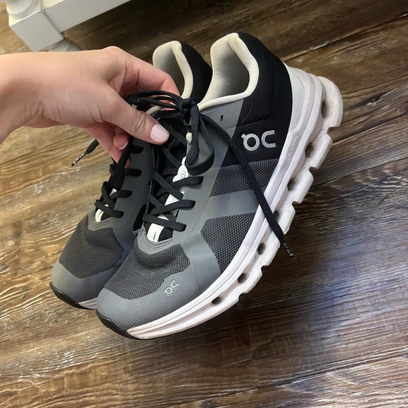 On Running | Shoes | On Running Black And Gray Athletic Shoes With ...